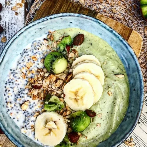 Chia Pudding with Green Nicecream - GastroFun.net
